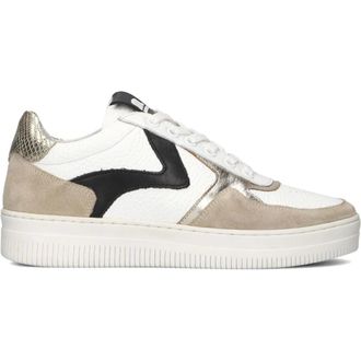 Maruti Wei&szlig;e Ledersneaker mit beigem Wildleder - - Shoes - Damen - Beige - 39 EU