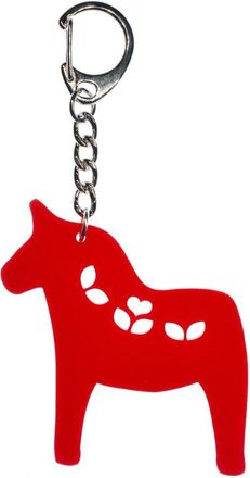 Miniblings Dalapferd Schl&uuml;sselanh&auml;nger Pferd Schweden Dala gelasert rot - Handmade Modeschmuck I I Anh&auml;nger Schl&uuml;sselring Schl&uuml;sselband Keyring