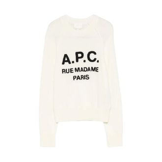 A.P.C. A.p.c., Femme, Pulls, Beige, Taille: 38 FR Maille col rond