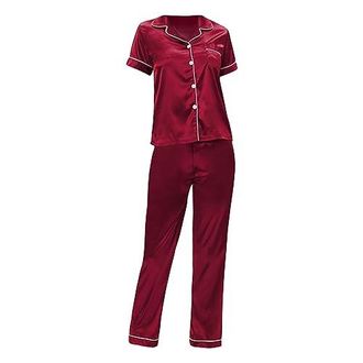 Generic Surv&ecirc;tement en velours pour femme - Motif coeur - Grande taille - Galentines - Manches longues - Noeud - V&ecirc;tements de d&eacute;tente dhiver pour la salle de 