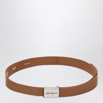 Carhartt Work in Progress Clip Belt Chrome braun