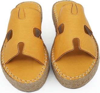 Bonateks Damen DERBTRLK100280 Wedge Sandal, Orange, 40 EU