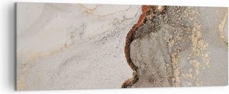 Arttor Panorama Bilder auf Leinwand Stein Sand Abstraktion Leinwandbild 140x50cm Wandbilder Dekoration Wohnzimmer Schlafzimmer Küche Groß XXL Wanddeko Bild W