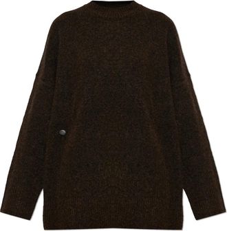 Akep Andrea Rundhals-Pullover - - Knitwear - Damen - Braun - XS