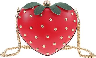 Valiclud WRITWAA Rote UmhäNgetasche Erdbeere, Kreative Crossbody Bag Aus Pu Leder, Schultertasche FüR Damen, Vielseitig FüR Alltag, Partys, Reisen