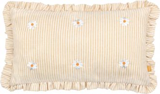 furn. Kissenbezug mit bestickten R&uuml;schen von Les Fleurs - Daises - 30 x 50 cm, G&auml;nsebl&uuml;mchen