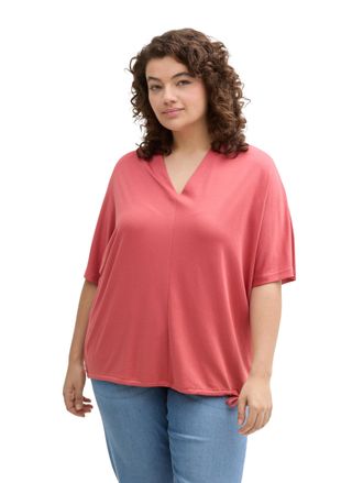 Tom Tailor Damen 1045989 T-Shirt, 11016-Berry Red, 52