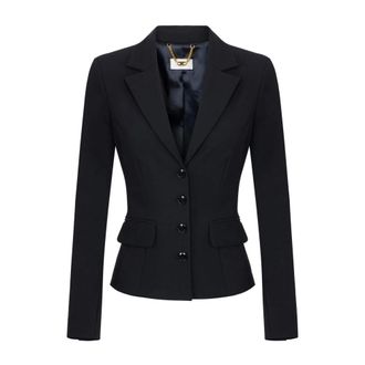 Elisabetta Franchi Damen, Jacken, Schwarzk, LGr&ouml;&szlig;e