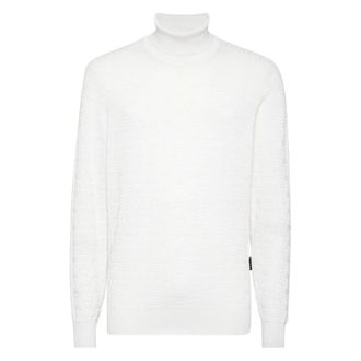 Philipp Plein Homme, Pulls, Blanc, Taille: L Turtle Neck Monogram
