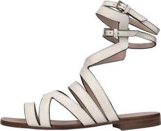 Alberta Ferretti Femme, Chaussures, Beige, Taille: 39 EU Sandales Plates