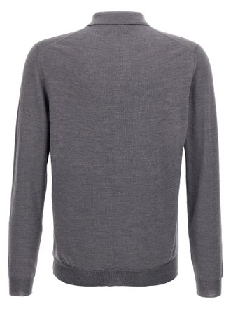 Zanone Virgin Wool Polo Shirt - Grey