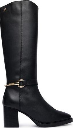 Tommy Hilfiger Stiefel Th Stud Heel Riding Knee Boot FW0FW09551 Schwarz