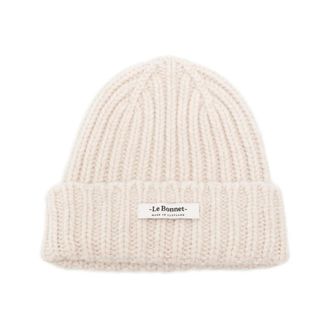 Le Bonnet Klassische Beanie - - Accessories - Herren - Beige - ONE SIZE