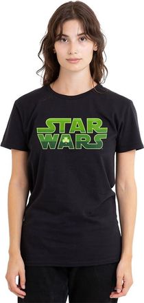 Star Wars St Patricks Day Logo Ladies T Shirt, Black, Large