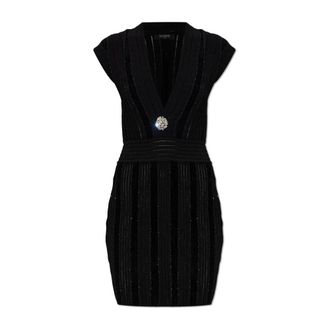 Balmain Schimmerndes Pailletten-Minikleid - - Dresses - Damen - Schwarzk - L