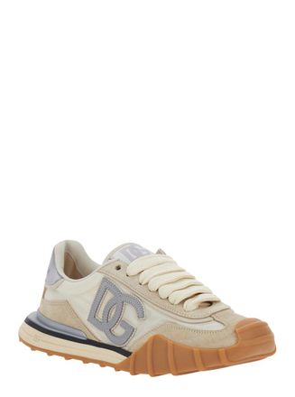 Dolce & Gabbana Womens Sneakers White Leather Lambskin Trainers