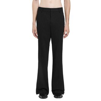 Ann Demeulemeester Stefan Chalk Stripe Flared Trousers