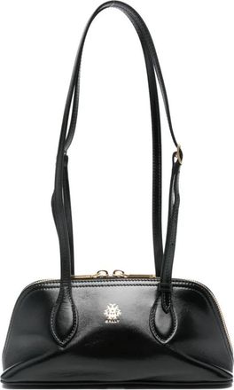 Bally Hobo Bags - Structured Black Leather Bag - Gr. unisize - in Schwarz - f&uuml;r Damen