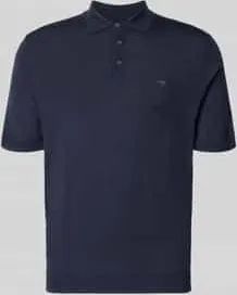 Fynch-Hatton Regular Fit Poloshirt aus reiner Baumwolle in Strick-Optik