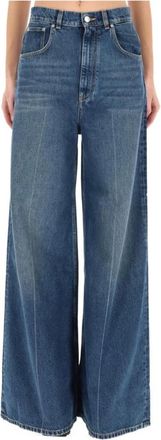 Stella McCartney Femme, Jeans, Bleu, Taille: W28 Jean &Eacute;vas&eacute; en Denim Taille Haute