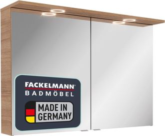 Fackelmann Vita Spiegelschrank Summer Oak, 100 cm, mit Dimmfunktion und Lichttemperaturwechsel, Memoryfunktion, Made in Germany