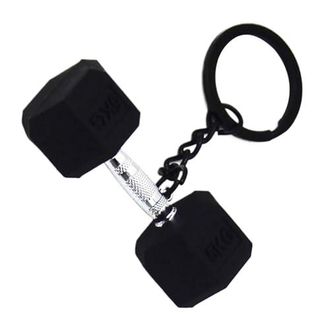 Generic Porte-clés haltère - Fabrication soignée, breloque haltère, porte-clés décoratif portable | Porte-clés amusant pour salle de sport, fournitures pour a