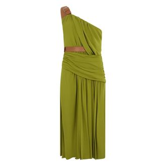Alberta Ferretti Femme, Robes, Vert, Taille: 36 FR Long One-Shoulder Dress