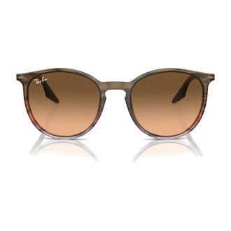 Ray-Ban unisex, Accessoires, Brun, Taille: 54 MM Lunettes de soleil rondes élégantes brun/rose dégradé