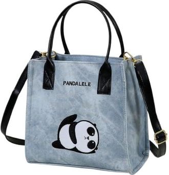 Generic Sac &agrave; bandouli&egrave;re motif panda de dessin anim&eacute;, sac &agrave; bandouli&egrave;re tendance pour femme, sac &agrave; main fourre-tout de rangement, A2, 22.0*20.0*1.0