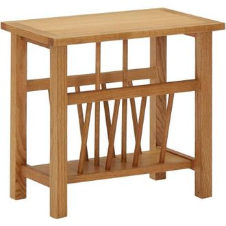 vidaXL Table avec Portarivisti 45x27x42 cm en chêne solide