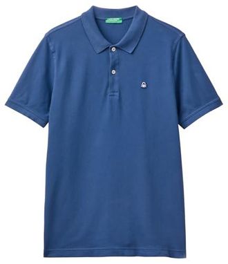 Benetton Polo M/M 3wg9u301z, Bleu, XXL Hommes