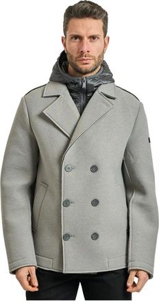 Yes-Zee YES Zee, Homme, Manteaux, Gris, Taille: XL Veste Crois&eacute;e Non Doubl&eacute;e