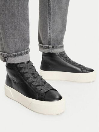 Calvin Klein Sneakers Flatform Mid Laceup Lth Wl HW0HW03230 Schwarz