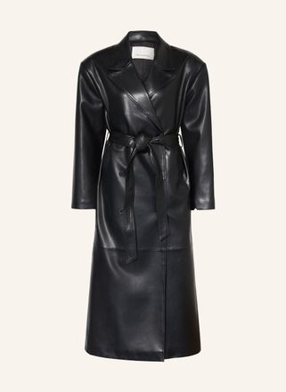 Frankie Shop Trenchcoat Tina In Lederoptik schwarz