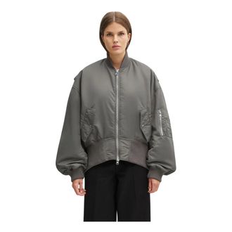 J.W.Anderson Bomber &agrave; ourlet incurv&eacute; oversize - Femme - Vestes - Gris - Taille: 36 FR