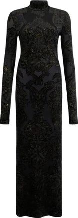 Roberto Cavalli Femme, Robes, Noir, Taille: 36 FR Ornamental Black Dress