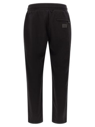 Dolce & Gabbana Logo-Plaque Cotton Jersey Joggers - Black