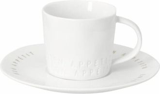 R&auml;der Espressotasse Guten Appetit aus Porzellan mit Untertasse
