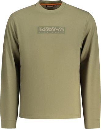 Napapijri S-Box Logo Langarmshirt - - Tops - Herren - Gr&uuml;n - 3XL