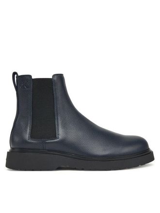 Calvin Klein Klassische Stiefeletten Combat Ess Chelsea Boot Lth YM0YM01374 Dunkelblau