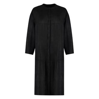 Salvatore Santoro Wildlederjacke - Zwei Taschen- Doppelter R&uuml;ckenschlitz - - Coats - Damen - Schwarzk - L