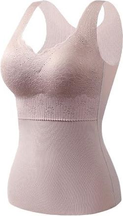 Generic Débardeur thermique pour femme pour superposition, chemise dhiver sans manches, camisole décontractée sans manches, doublure chaude, sous-vêtements th