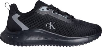 Calvin Klein Damen Runner Sneaker Eva Mix Logo aus Mesh, Schwarz (Black/Mockingbird), 41