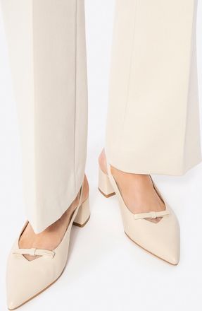 Wittchen Damen-Pumps aus Leder mit Absatz, Beige, Naturleder