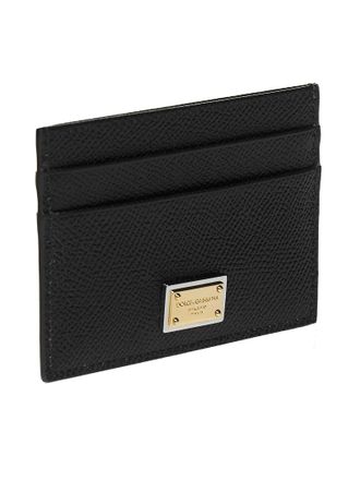 Dolce & Gabbana Womens Card Holder Black Leather Calf Wallets & Purses