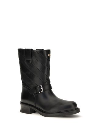 Valentino Garavani Womens Bootie Ankle Boots Nero