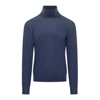 FILIPPO DE LAURENTIIS Woll-Rollkragenpullover - - Knitwear - Herren - Blau - 2XL
