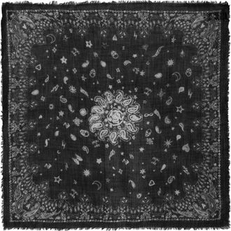 Zadig&Voltaire Femme, Accessoires, Noir, Taille: ONE Size Foulard Nuage Bandana 90 Cachemire