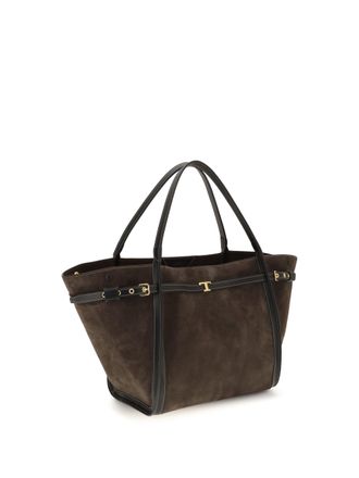 Tod's Womens Suede Tote Bag 201a Calf Leather Bos Taurus Shoulder