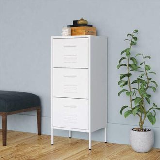 vidaXL Armoire de rangement Blanc 42,5x35x101,5 cm Acier Vidaxl